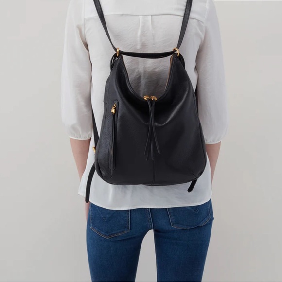 HOBO | Bags | Nwt Hobo Merrin Backpackshoulder Bag Black Leather | Poshmark
